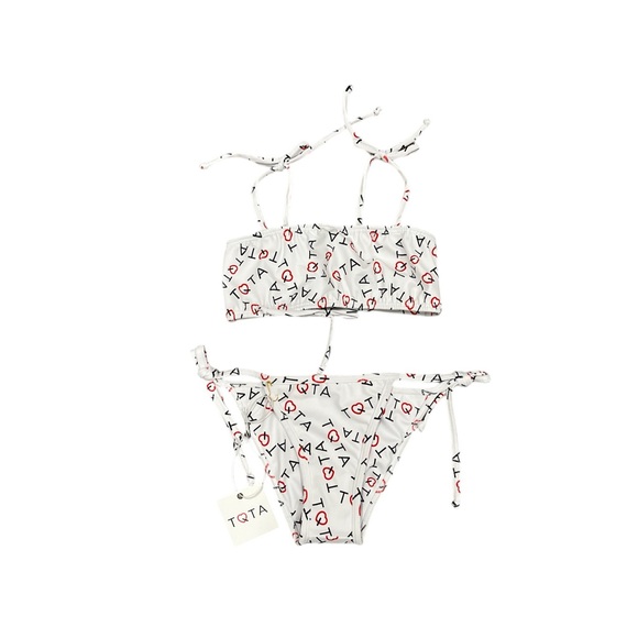 TQTA “Te Quiero, Te Amo” | Swim | Kids Bikini Set White With Red And ...